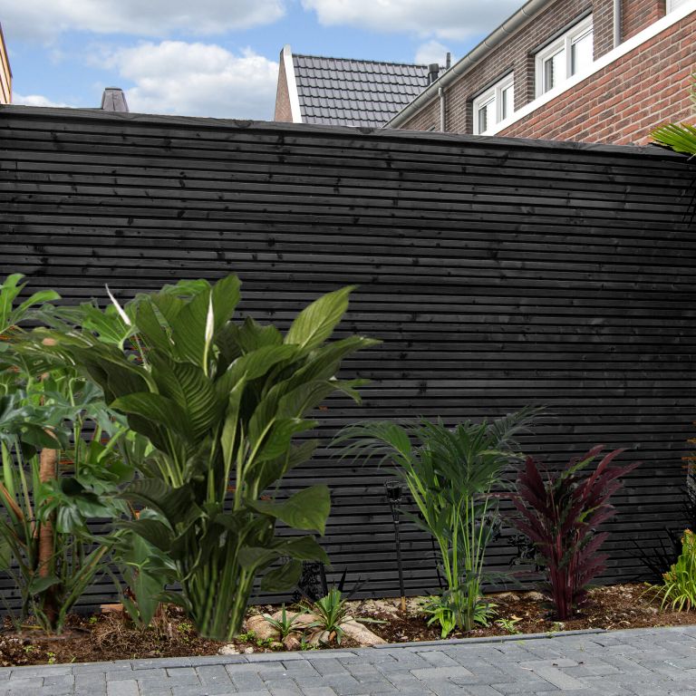 Triple Rhombus Horizontaal - Vuren Zwart - Dubbelzijdig - Wand ...